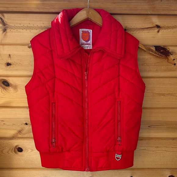skyr | Jackets & Coats | Skyr 98s Red Vintage Ski Vest Slope Style Made ...
